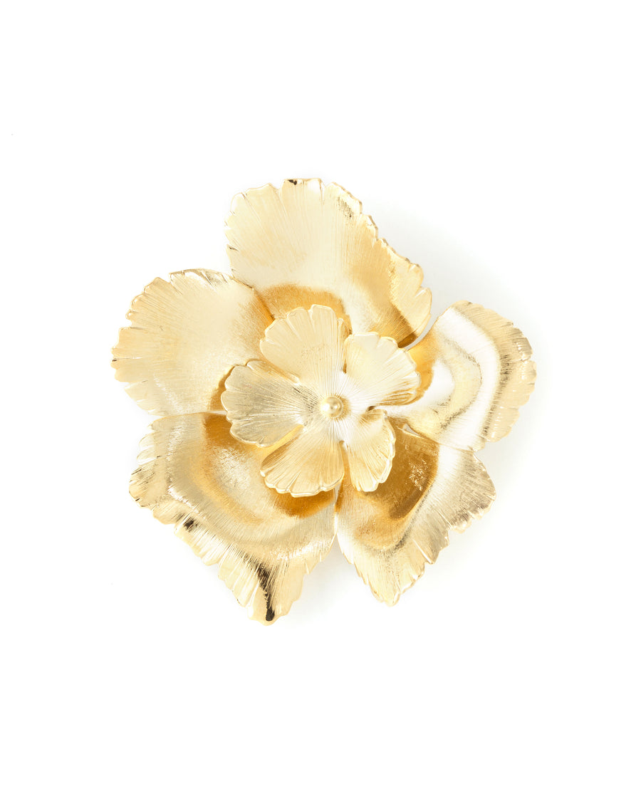 Broche fleurs doré à l'or fin Orphée - Monsieur Simone